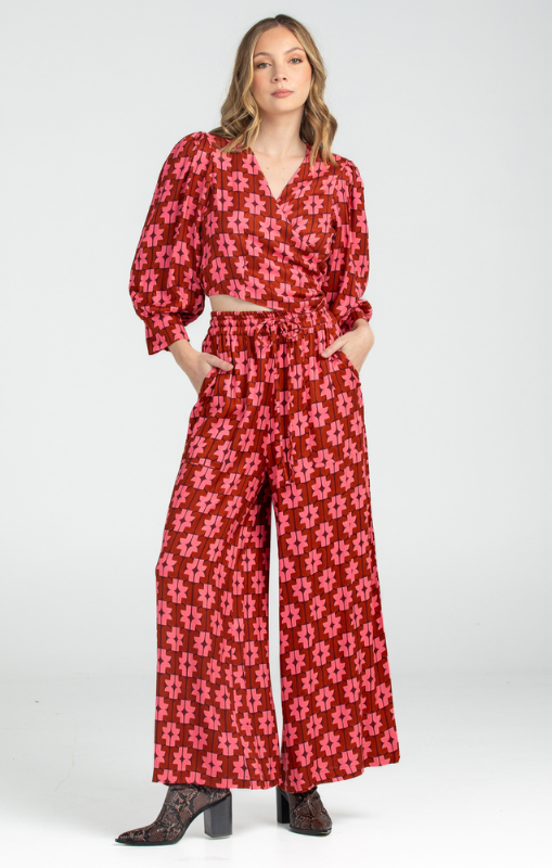 Boom Shankar - Adi Wrap Top - Cider - W24TP27 - Princess Bazaar
