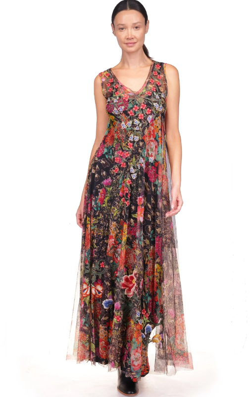 Johnny Was - Mazzy Bias Dress (Slip) - Wild Gardenia - Last one ...